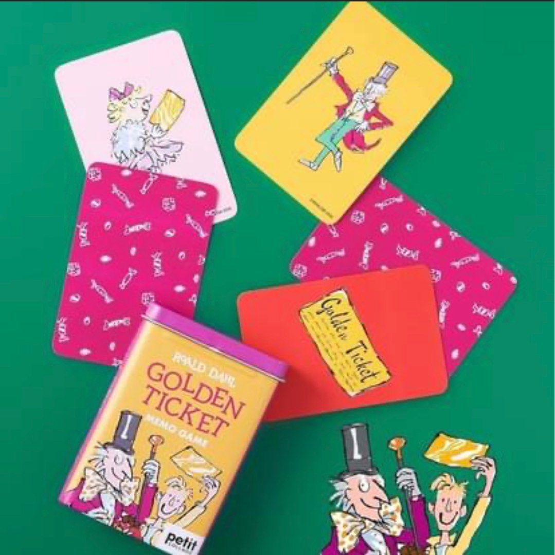 Roald Dahl Golden Ticket Memo Game, Hobbies & Toys, Toys & Games on ...