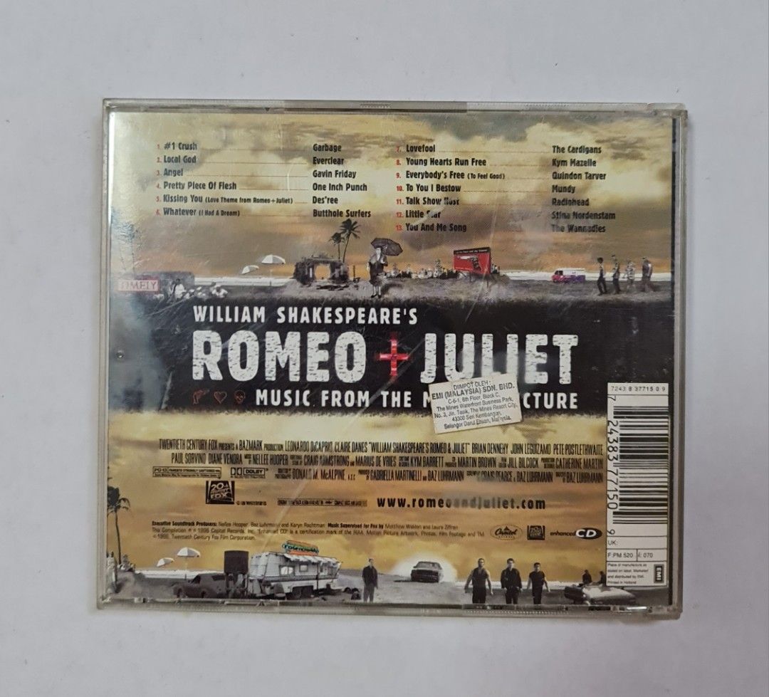 Romeo+Juliet CD, Hobbies & Toys, Music & Media, CDs & DVDs on Carousell