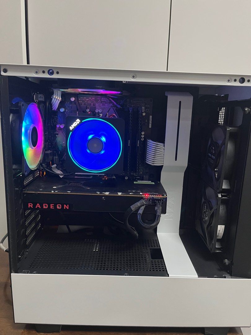 RYZEN 7 NZXT RGB GAMING PC DESKTOP BUDGET CHEAP CPU 2700X 1TB SSD VEGA ...