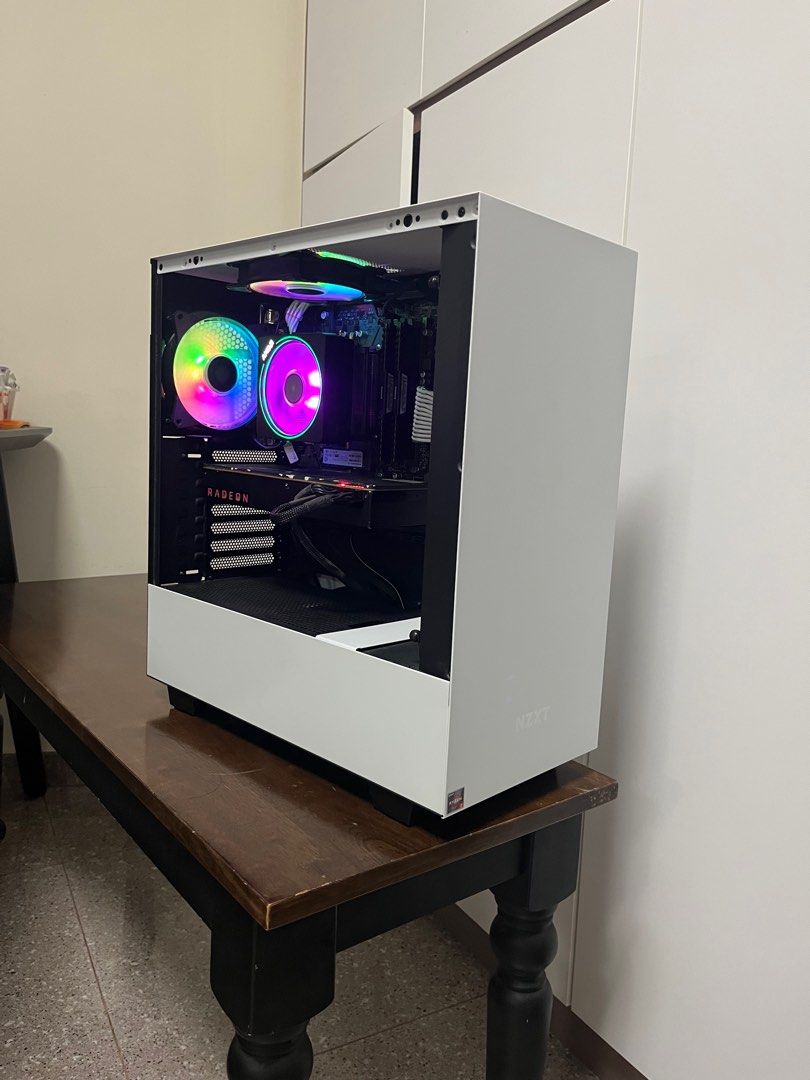 RYZEN 7 NZXT RGB GAMING PC DESKTOP BUDGET CHEAP CPU 2700X 1TB SSD VEGA ...