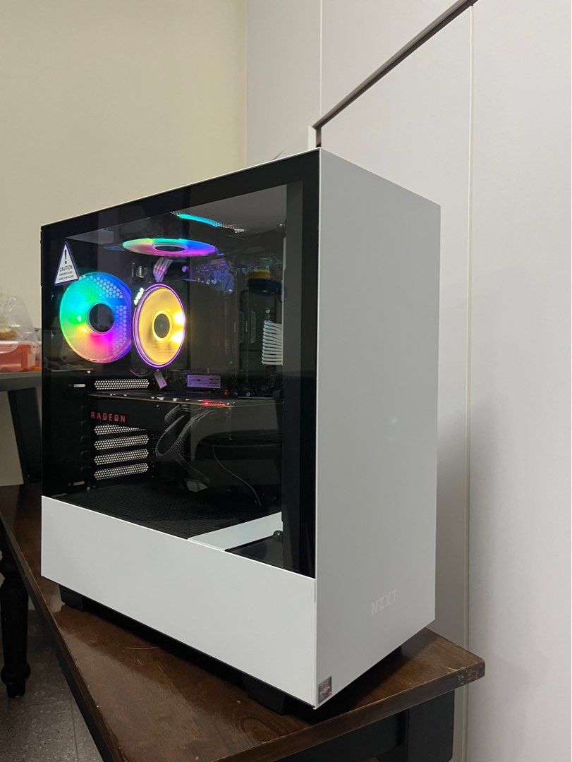 RYZEN 7 NZXT RGB GAMING PC DESKTOP BUDGET CHEAP CPU 2700X 1TB SSD VEGA ...
