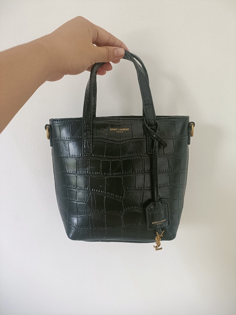 SAINT LAURENT Paris Mini toy shopping Tote, Luxury, Bags & Wallets on ...