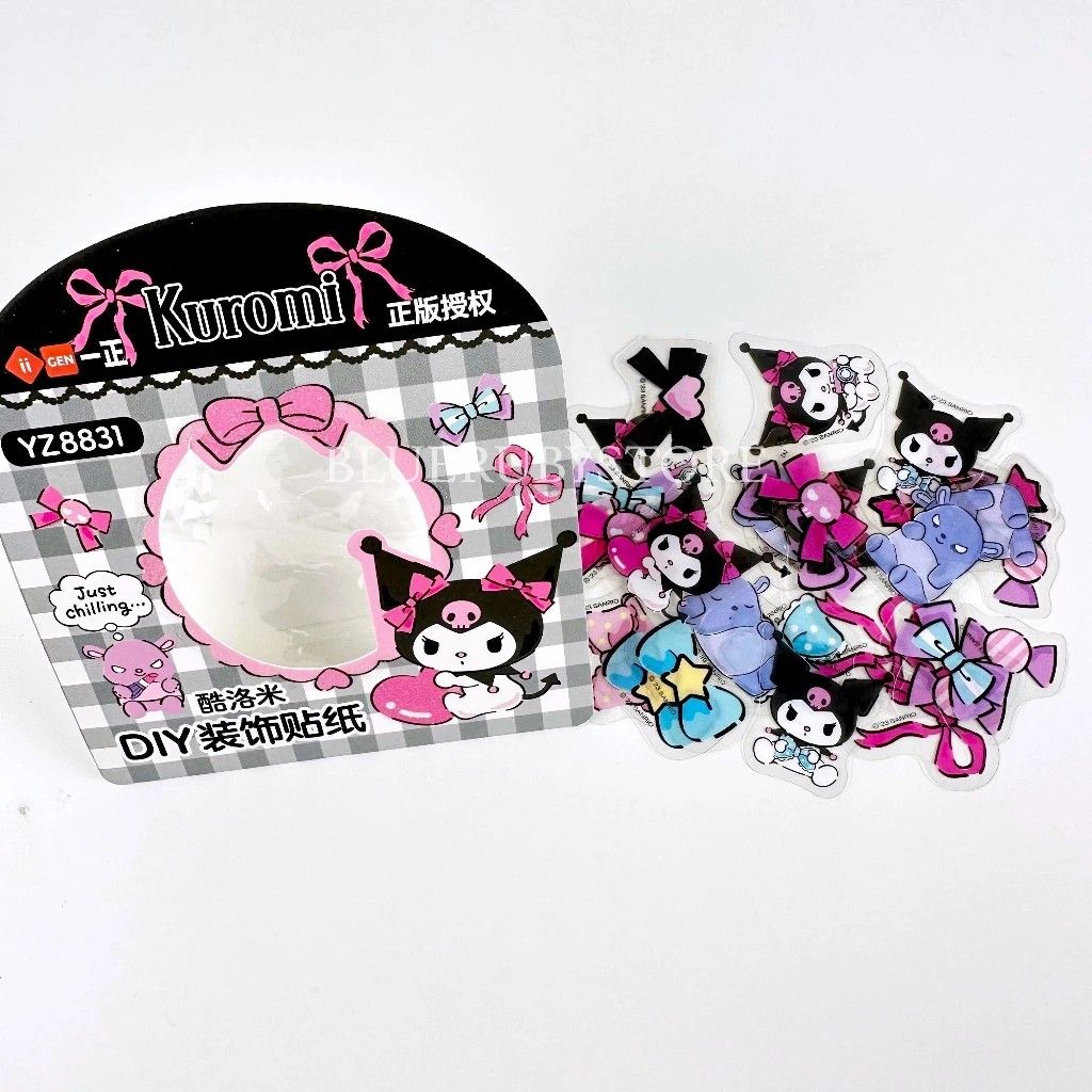 Sanrio Kuromi pet stickers (black 🖤/ purple 💜), Hobbies & Toys ...