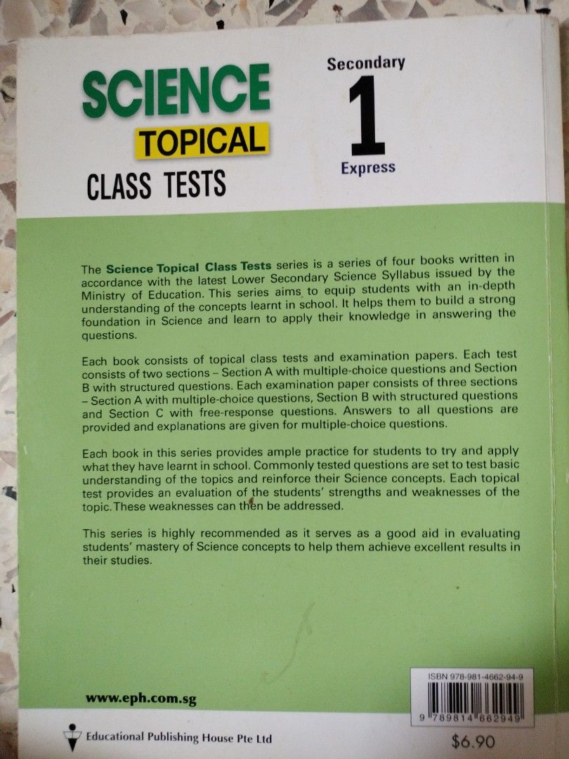 Science topical class test, Hobbies & Toys, Books & Magazines ...