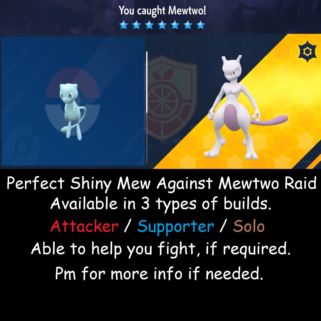 Shiny Mew Raid Ready Build Against Mewtwo 7 Stars Raid Pokemon Scarlet ...