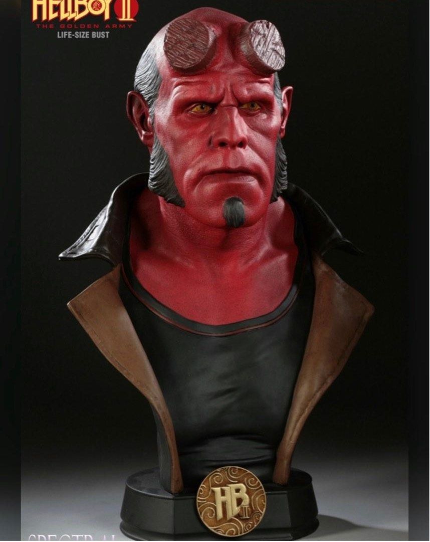 Life size bust Sideshow hellboy and Angel of death life size bust, Hobbies & Toys, Toys & Games ...