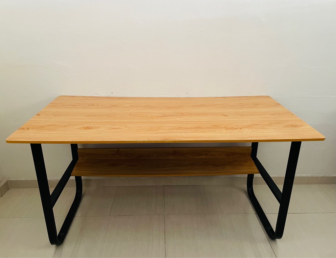 Simple and big study table 140cm*70cm, Furniture & Home Living ...