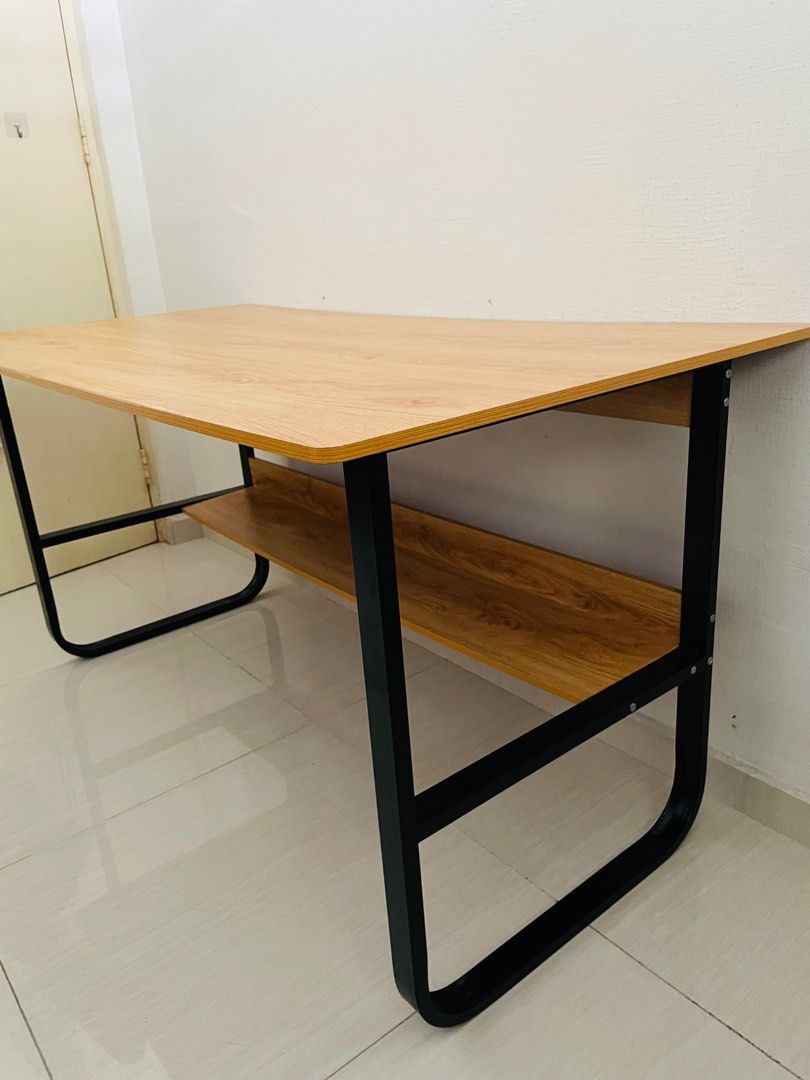 Simple and big study table 140cm*70cm, Furniture & Home Living ...