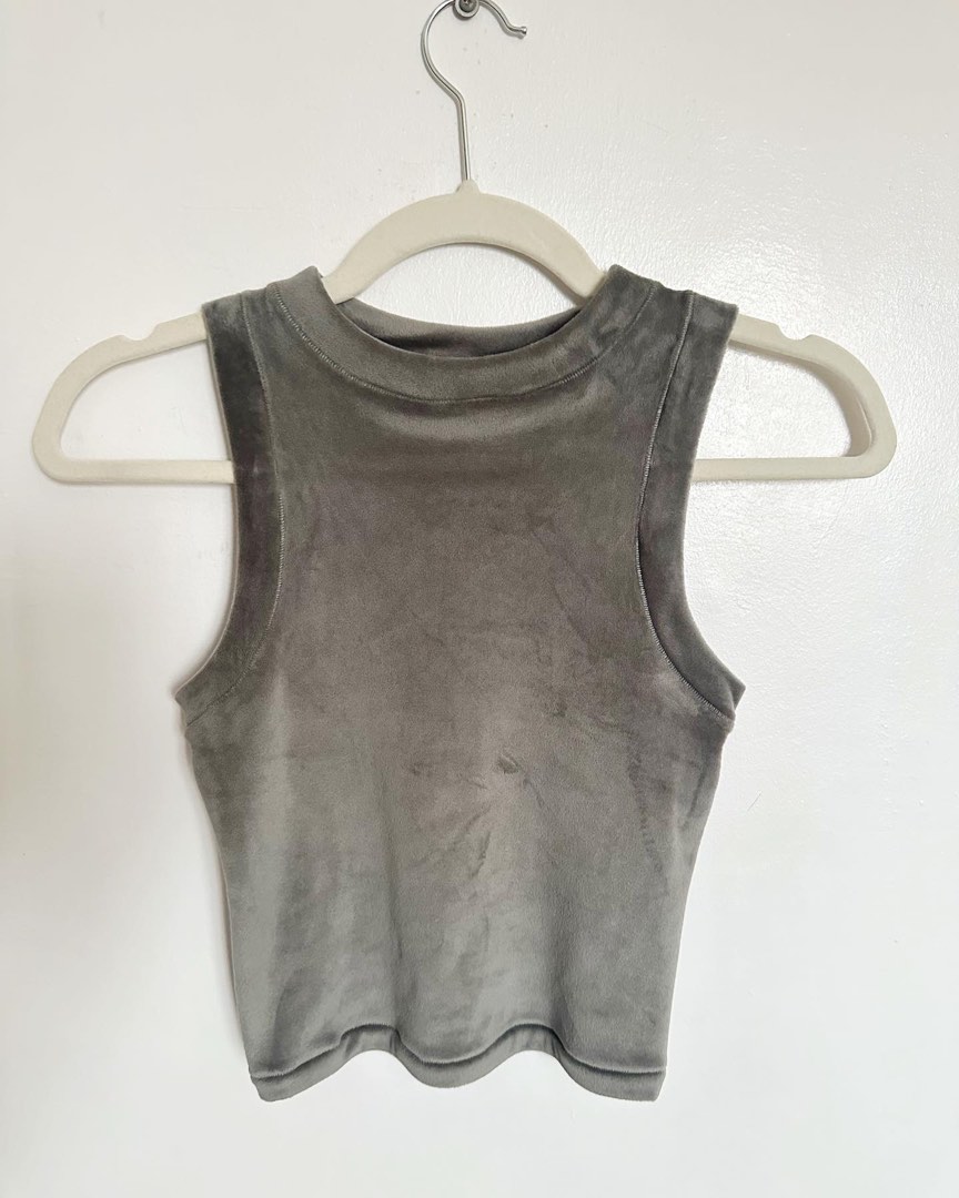 Skims Velour crew neck tank, Women's Fashion, Tops, Blouses on Carousell