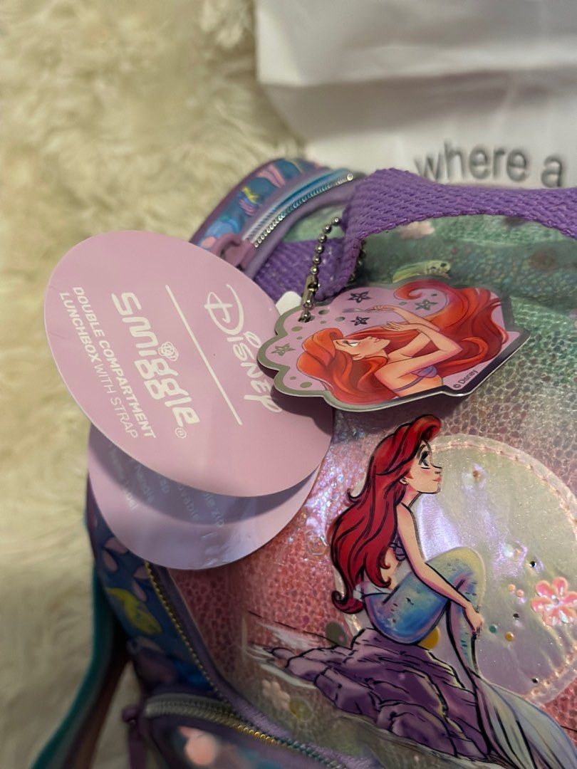 Smiggle Little Mermaid Lunch Bag, Babies & Kids, Babies & Kids Fashion ...