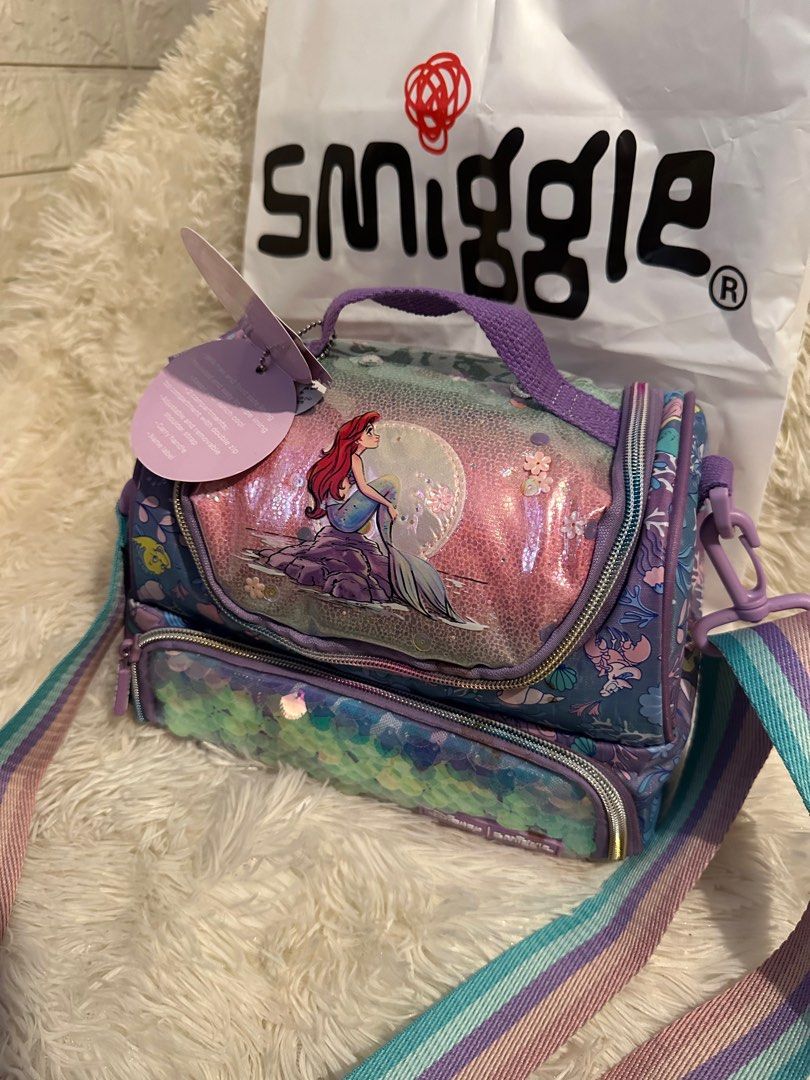 Smiggle Little Mermaid Lunch Bag, Babies & Kids, Babies & Kids Fashion ...