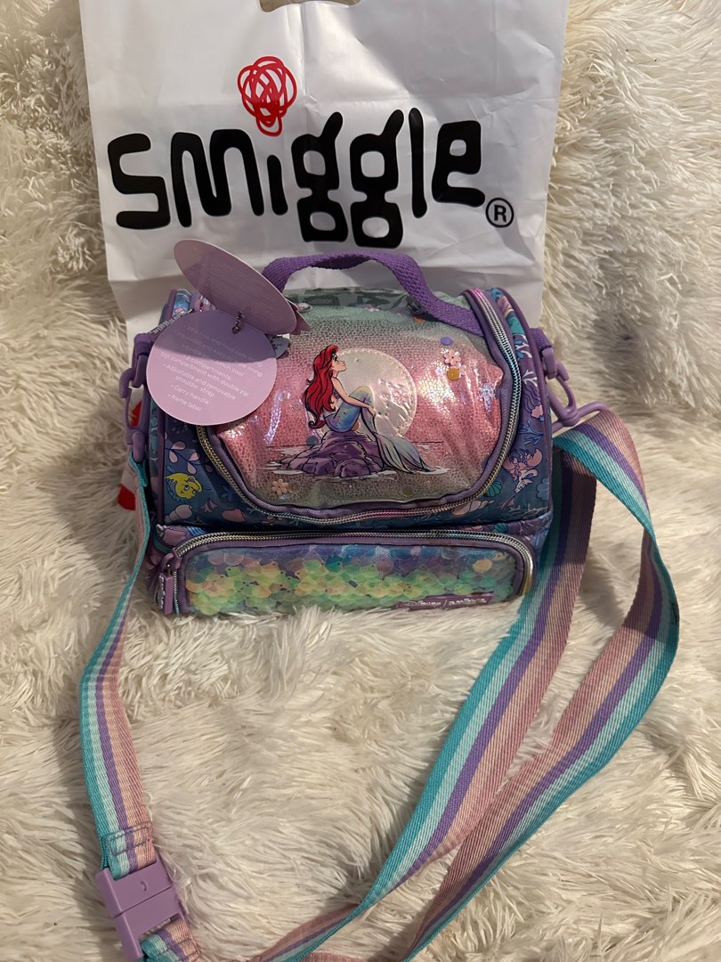 Smiggle Little Mermaid Lunch Bag, Babies & Kids, Babies & Kids Fashion ...