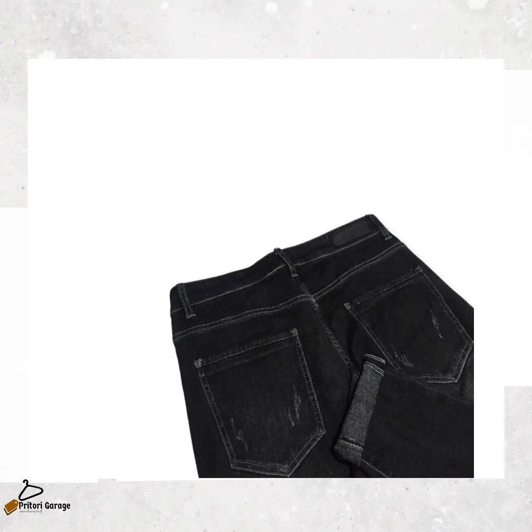 Soft Jeans Dry Denim Tian Shang Selvedge Skinny Fit Black Indigo Wash ...