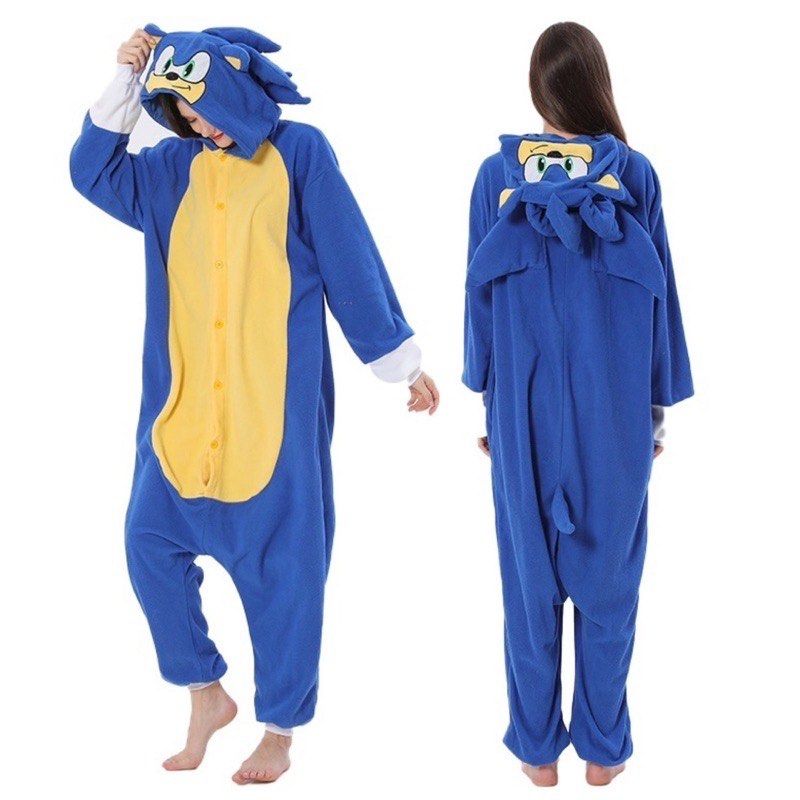 Sonic the Hedgehog Cartoon Onesies Kigurumi (Adult), Women's Fashion ...