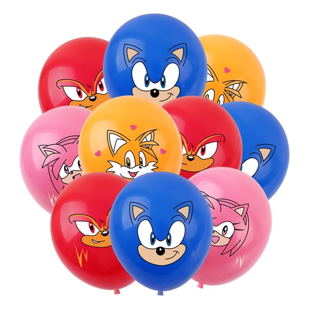 Sonic The Hedgehog Birthday Theme Set: HBD Banner, Hanging Swirls, Big ...
