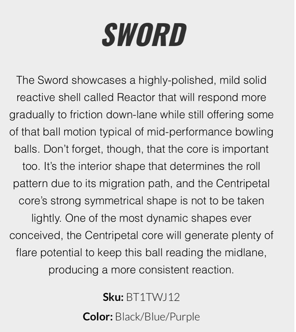 Sword Storm Bowling Ball 15 lbs, Sports Equipment, Sports & Games ...