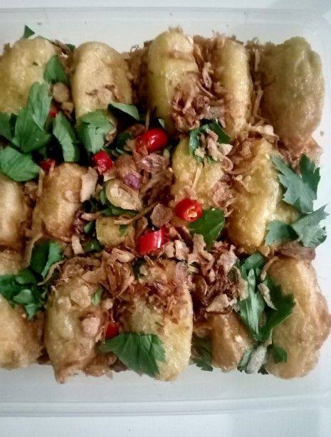 Tahu bergedil Beef/Chicken with chili kicap, Food & Drinks, Homemade ...