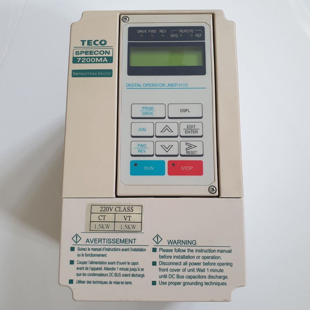 TECO Class Inverter 7200MA 1.5KW JNTMBGBB0002JKSU Sensorless Vector ...