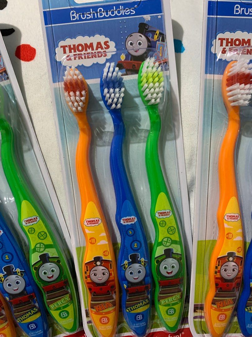 Thomas & Friends 3pk Kiddie Toothbrush, Babies & Kids, Bathing ...