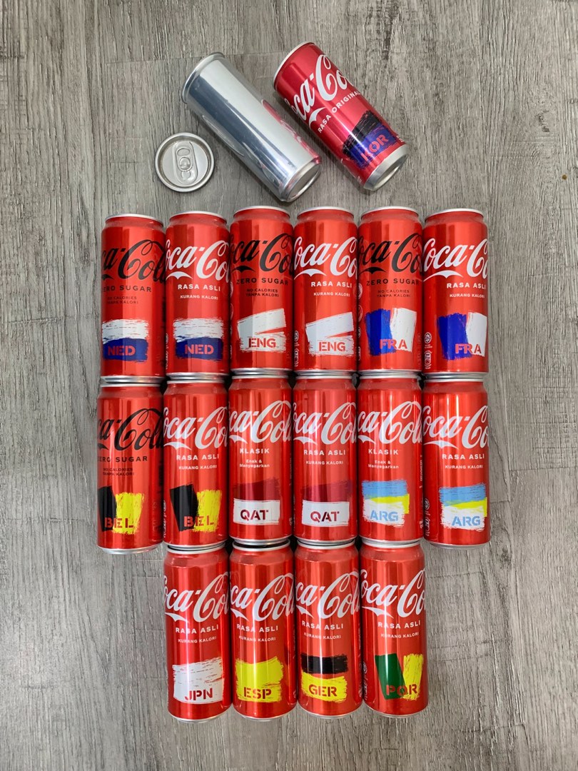 Tin Coke WC Qatar Complete Set + Tin Korea Flag + Raw Tin Unseal ...