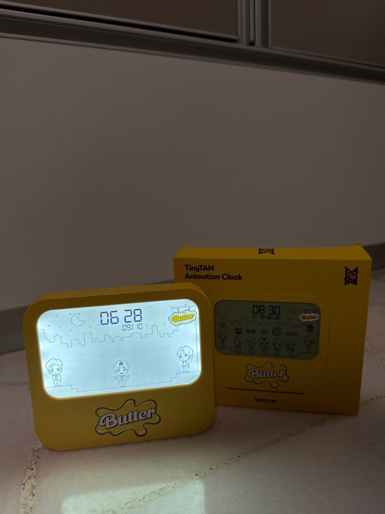 Tiny Tan BTS animation clock, Furniture & Home Living, Home Decor ...