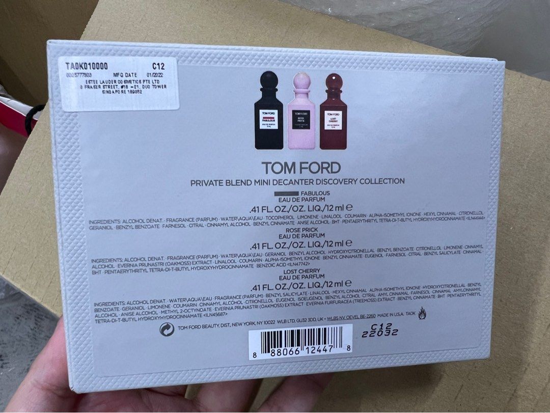 Tom Ford Perfume miniature gift set 12mlx3 scents TF, Beauty & Personal ...