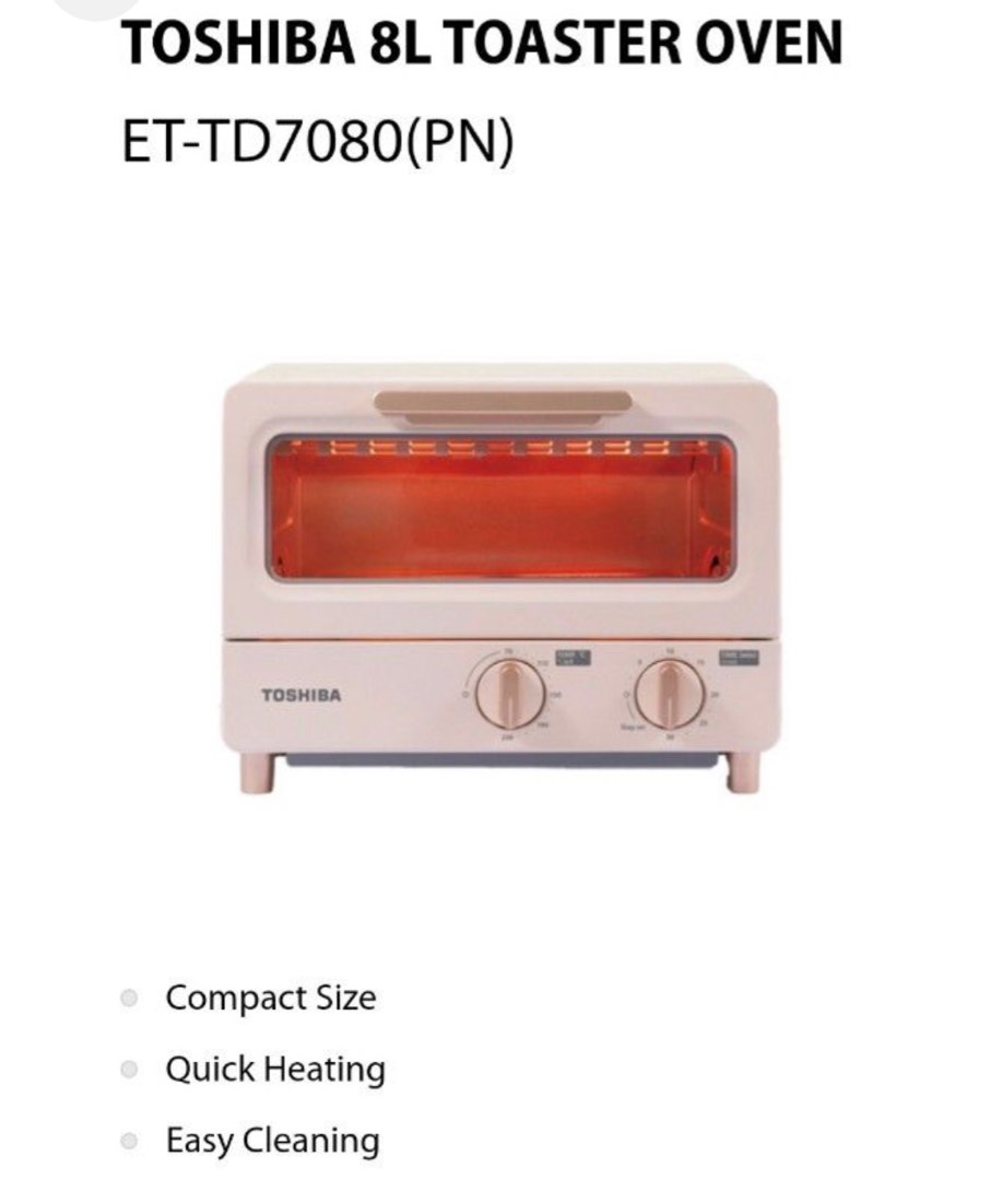 Toshiba 8L Toaster Oven ET-TD7080 (PN), TV & Home Appliances, Kitchen ...
