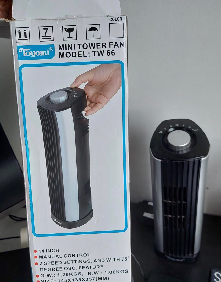Toyomi Mini Tower Fan TW66, Furniture & Home Living, Lighting & Fans ...