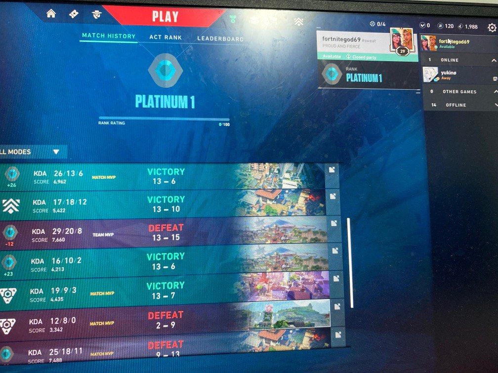 VALORANT plat 1 account, Video Gaming, Gaming Accessories, Game Gift ...