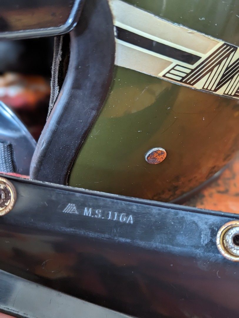 Vintage 80s Mah Sing Plastics Industries Helmet (MS), Motorbikes on ...