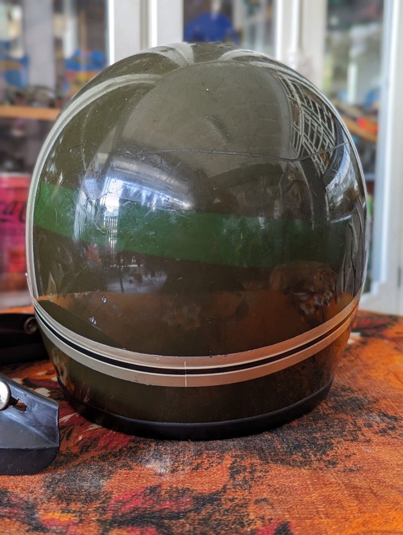 Vintage 80s Mah Sing Plastics Industries Helmet (MS), Motorbikes on ...