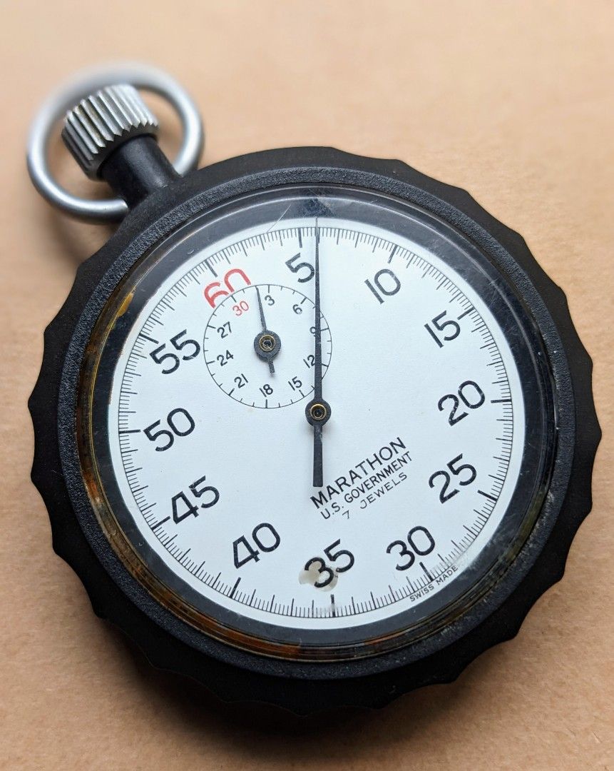 Vintage Marathon US Government Mechanical Speed Timer Stopwatch, Luxury ...
