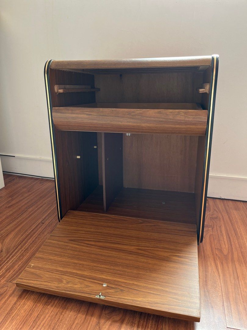 Vintage Side Table / Vinyl Console, Furniture & Home Living, Furniture ...