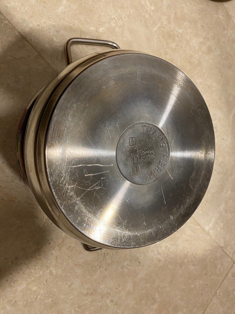 WMF stainless steel pot 22cm, Furniture & Home Living, Kitchenware ...