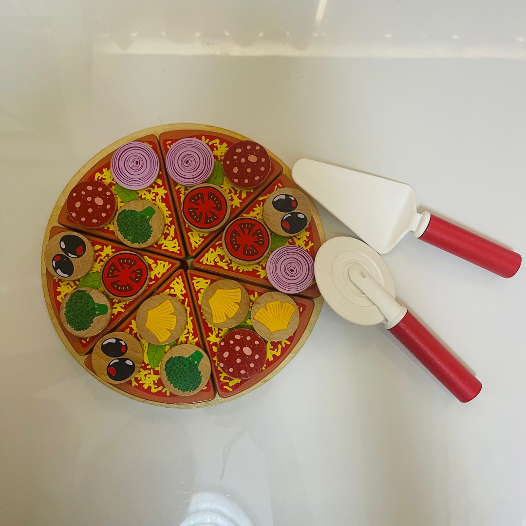 Wooden Pizza Toy, Babies & Kids, Infant Playtime on Carousell