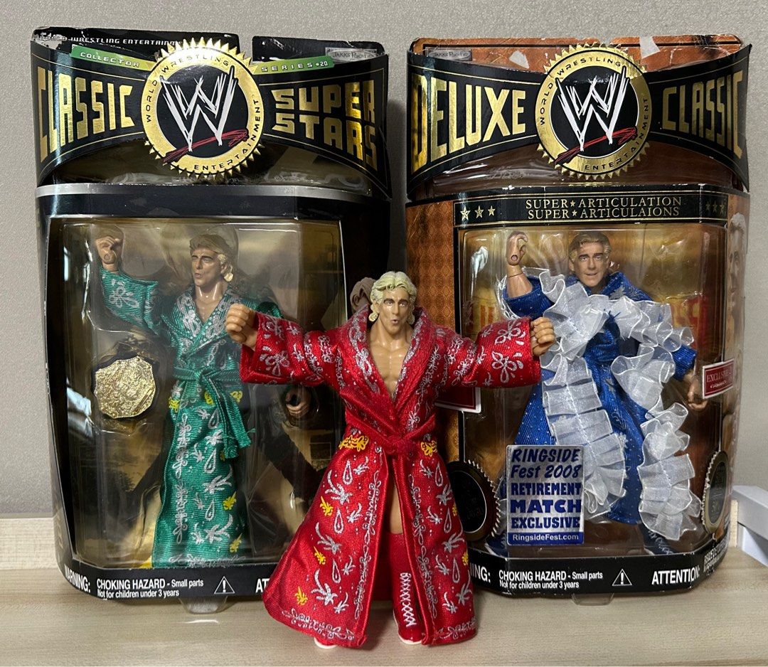 WWE “Evil” Doink & Doink The Clown & Ric Flair Jakks Pacific Classic ...