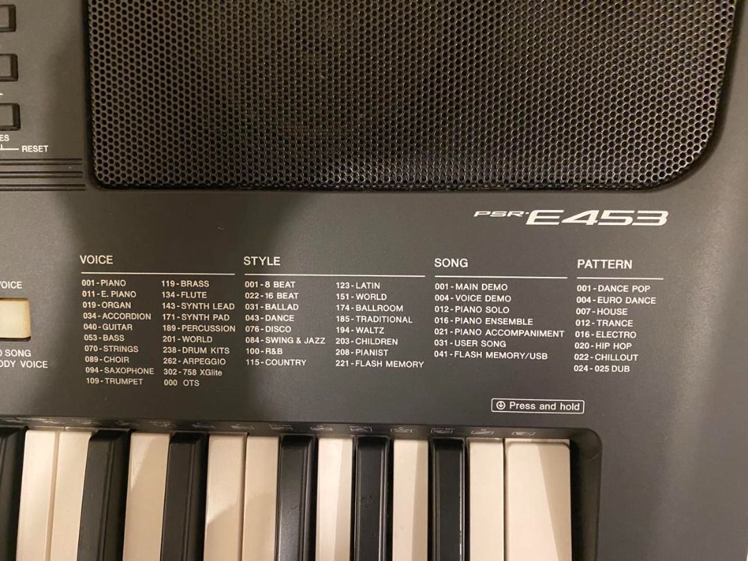YAMAHA PSR-E453 Keyboard, Hobbies & Toys, Music & Media, Musical ...