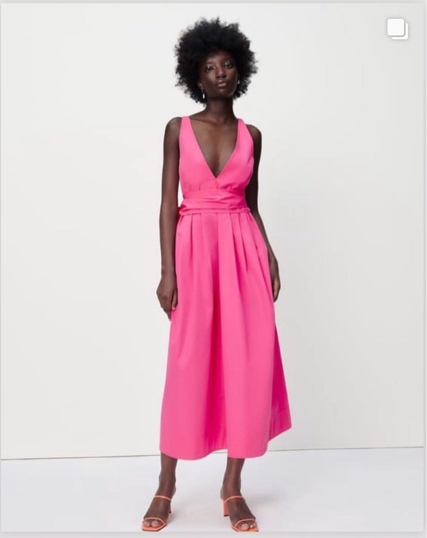 Zara hot pink dress, Women's Fashion, Dresses & Sets, Dresses on Carousell
