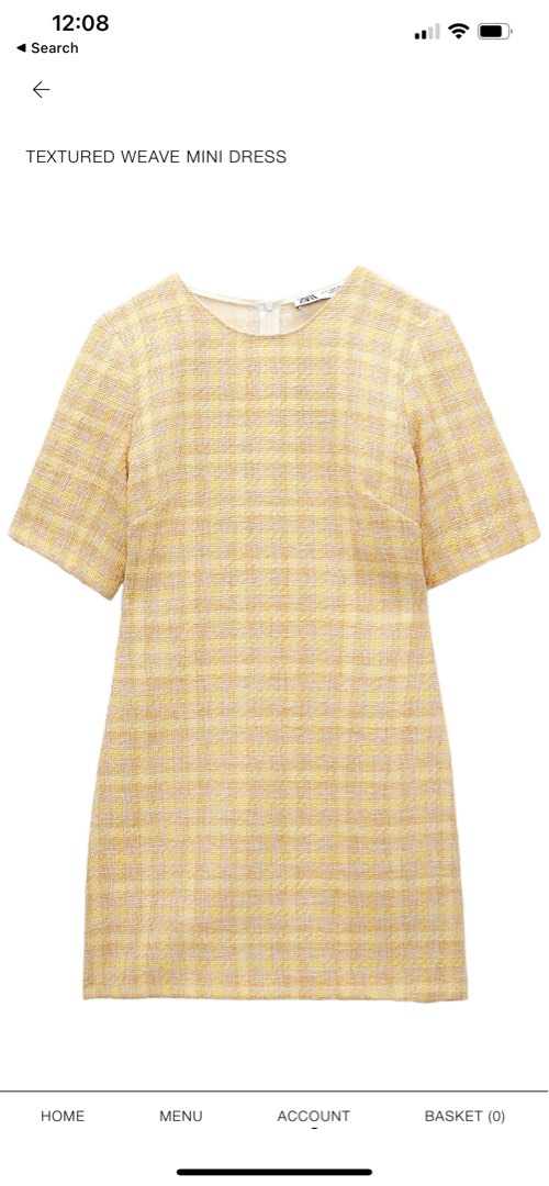 Zara Textured Weave Mini Dress, Women's Fashion, Dresses & Sets ...