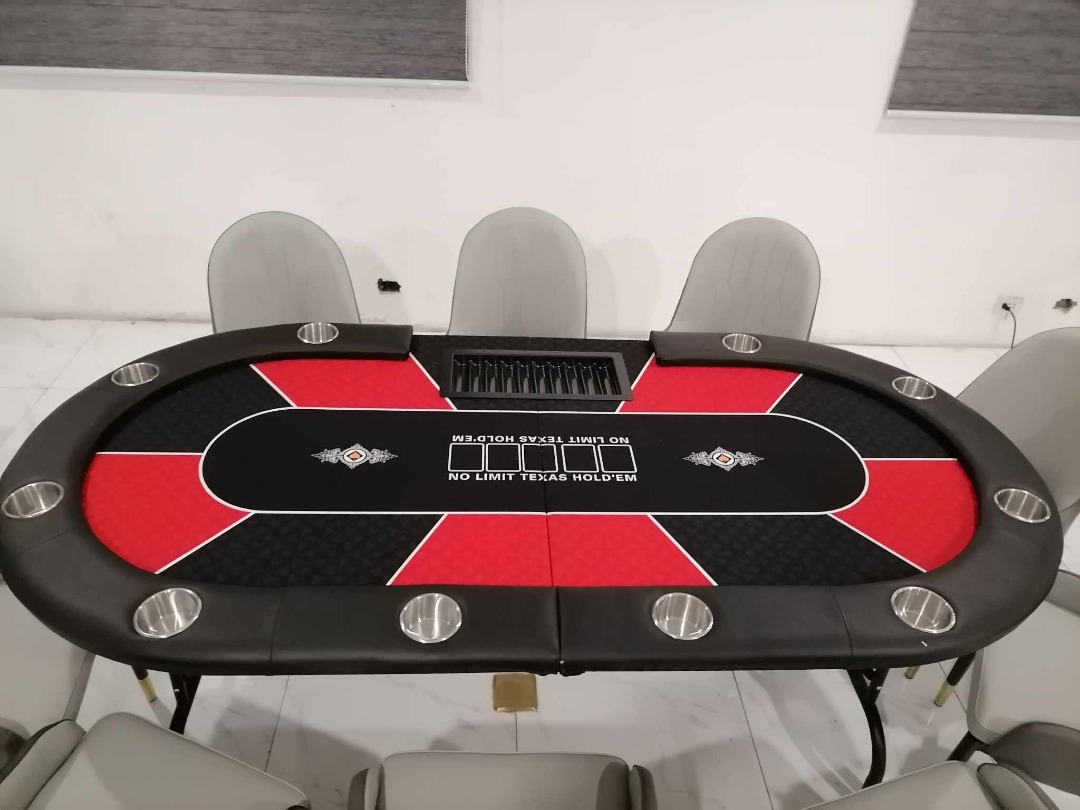 10 Player positions FOLDABLE POKER TABLE, Furniture & Home Living ...
