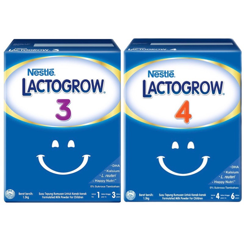 [1.3kg x 1 box] Nestle Lactogrow Stage 3 / Stage 4 Baby Milk Powder Formula 1.3 kg per box (100% ...
