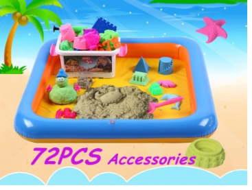2kg Kinetic Play Sand Kits with 72pcs Tools Set Space Magic Activities ...