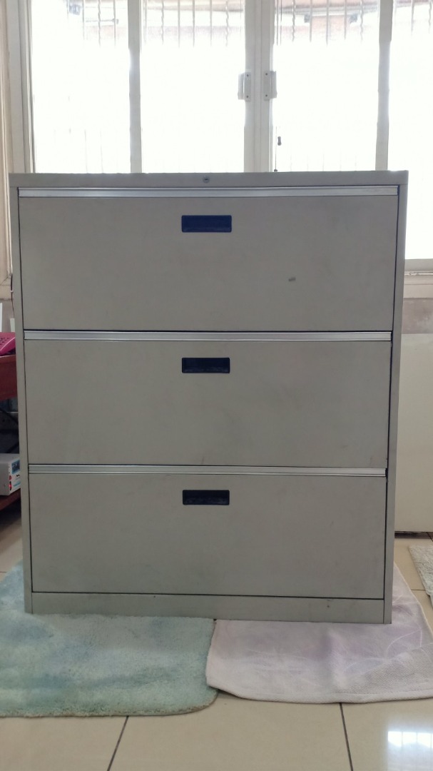 Pre-loved 3-Layer Lateral Steel Filing Cabinet with Free Steel Drawer ...