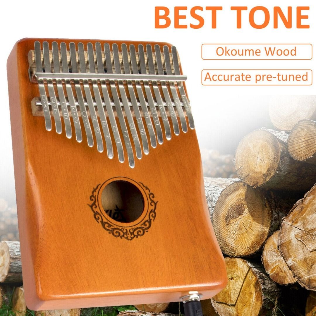 [4032] Electric Kalimba, AKLOT 17 keys EQ Kalimbas Thumb Piano Solid ...
