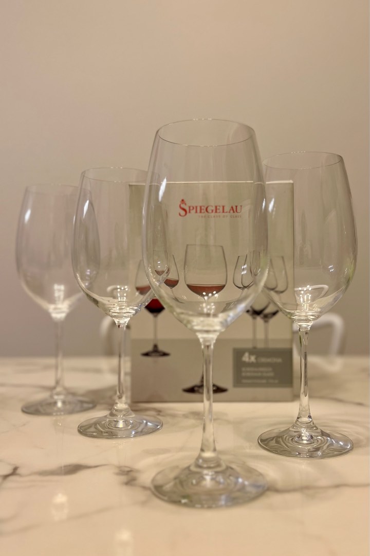 (7 pcs) Spiegelau CREMONA Bordeaux wine glass, Furniture & Home Living ...
