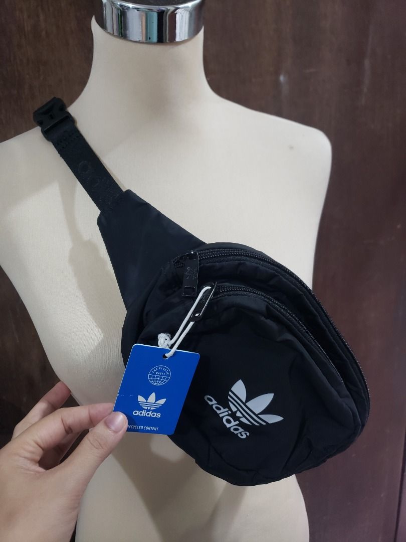 Adidas Fanny Pack Waist Bag Black 2 Compartments, Men's Fashion, Bags ...