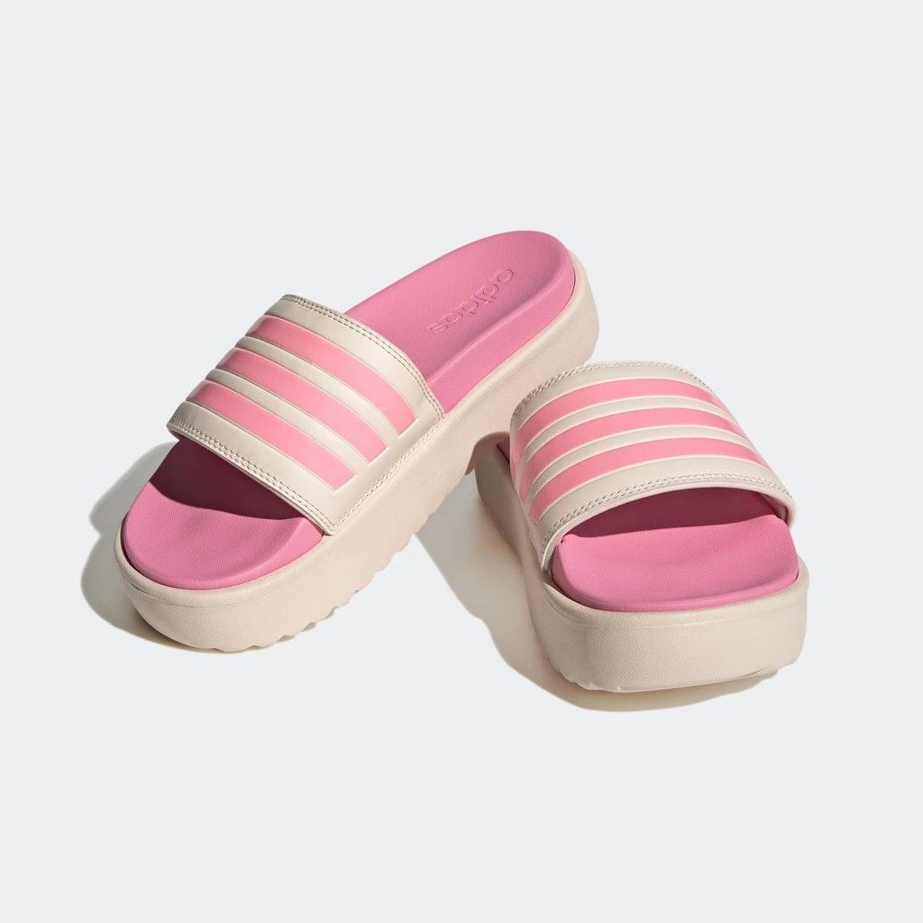 Adidas SWIM Adilette Platform Slides Women Pink HP9409, Women's Fashion ...