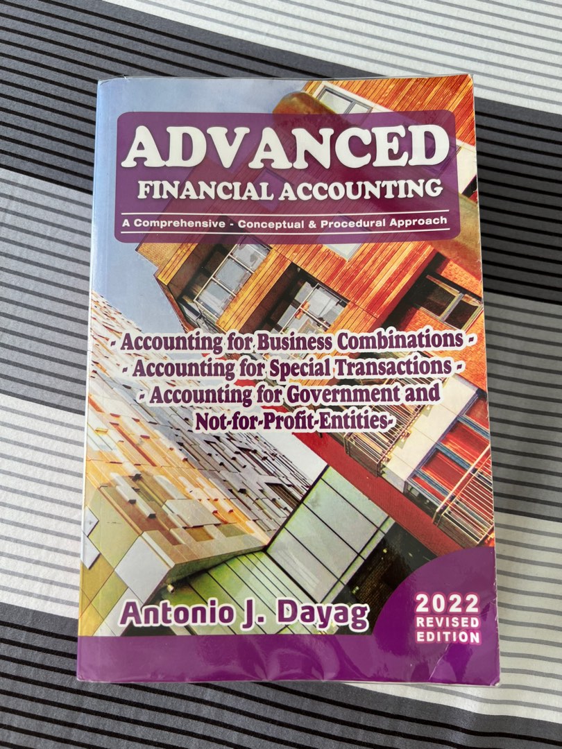 Advance Financial Accounting (2022) Antonio J. Dayag, Hobbies & Toys ...