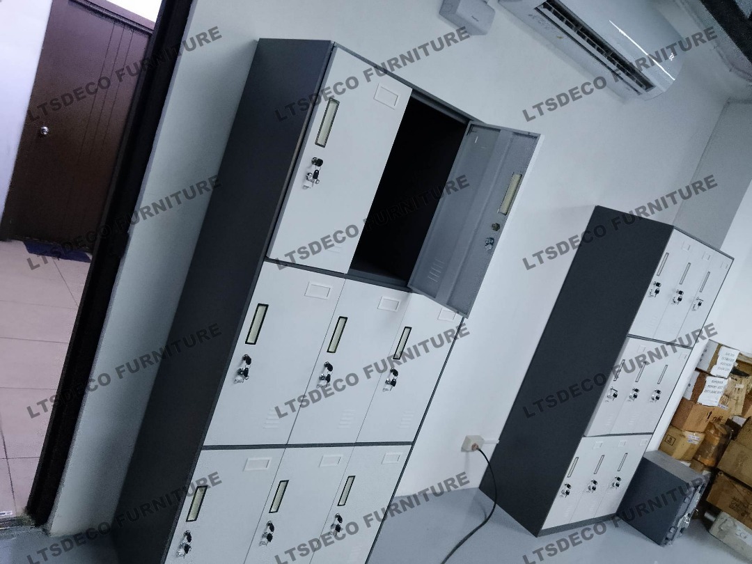 AFFORDALE STEEL LOCKER 9DOOR OFFICE PARTITION FURNITURE, Furniture ...