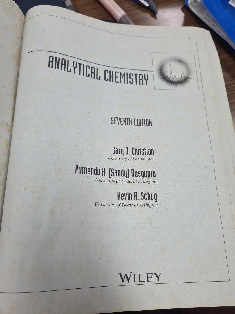 Analytical Chemistry-by Wiley 7th Edition, Hobbies & Toys, Books ...